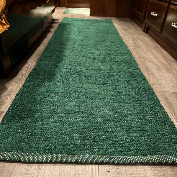Runner Rug Dark Green 200cm / Kitchen Rug / Rug Runner / Floor Mat ...