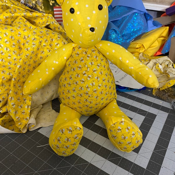 Memory Elephant Sewing Pattern and Tutorial DIY Stuffed Elephant Keepsake Memory Toy PDF Pattern ...