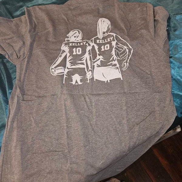 Custom 2 Player Football Grandma Shirt 2 Sided Football Shirt ...