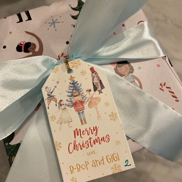 EDITABLE Nutcracker Favor Tag Nutcracker Watercolor Gift Tag Sugar Plum ...