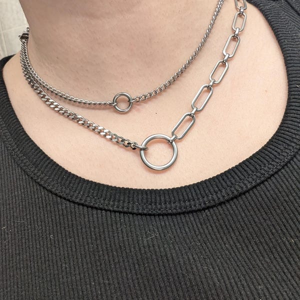 Vuro Silver Chain Link Bracelet in Stainless Steel Grunge Aesthetic ...