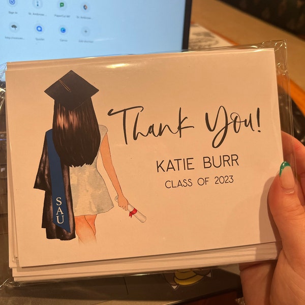 Custom Graduation Thank You Cards | Personalized Thank You | Class of ...