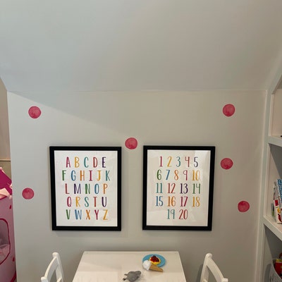 Set of 2 Prints Download, Alphabet Print, ABC Poster, 123 Print, Number ...