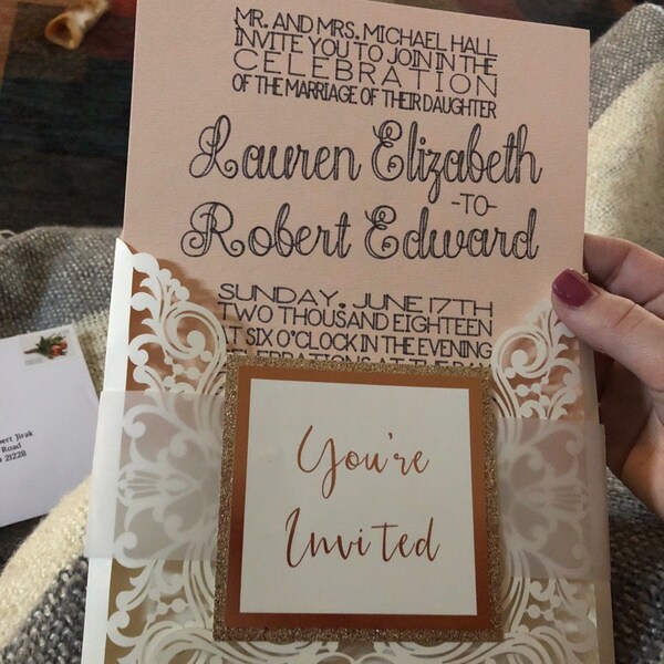 Laser Cut Invitation Covers - Eco Colour, DIY Invitations, Wedding ...