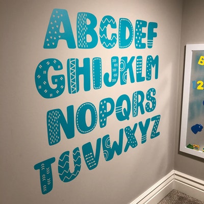 Alphabet Wall Decals ABC Decals Alphabet Decals ABC Wall Stickers ...