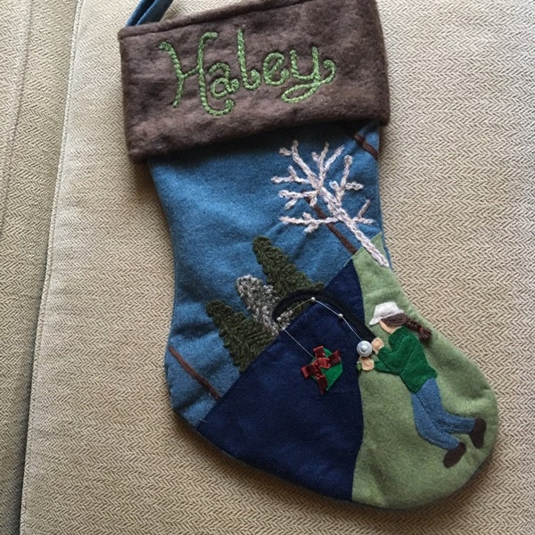 Personalized Fisherman Fishing Christmas Stocking--"fishing for ...