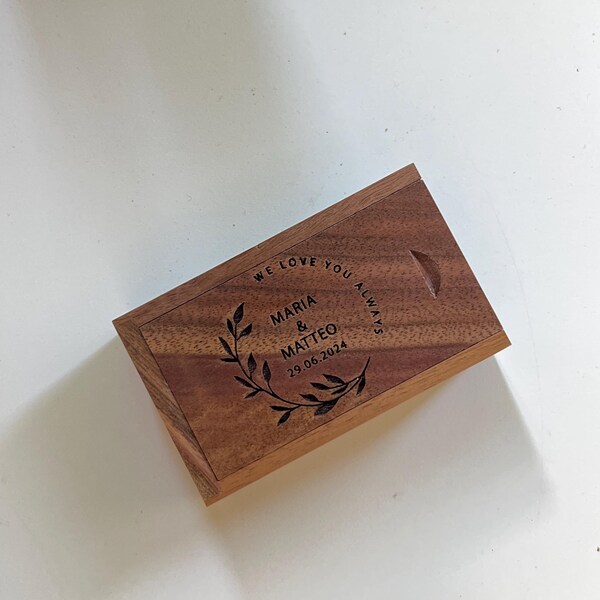 Heart Shape Wood Ring Box,custom Wedding Ring Box,proposal Ring Box ...