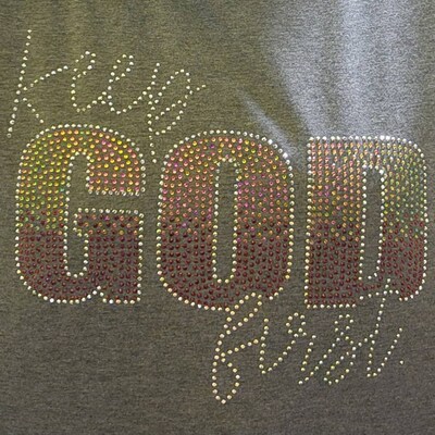 Keep God First Digital Rhinestone Template Ss10 Hotfix Rhinestones SVG ...