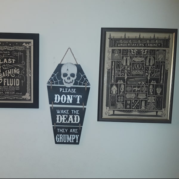 Undertaker Cabinet Poster Dismal Trader Curio Mortician Victorian ...