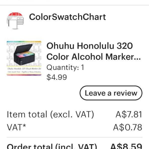OHUHU HONOLULU 320 Color Alcohol Marker Swatch Chart for Brush Sets ...