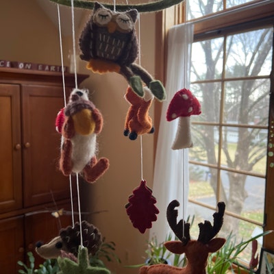 Cottagecore Felted Wool Fall Leaf Garland Whimsical Fall Decor Fall ...