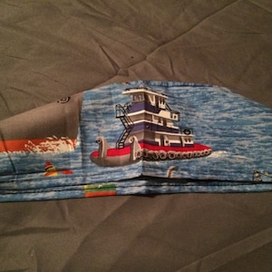 Boats Ferry Ships MCDREAMY Surgical Scrub Hat Theatre Cap Tie in Back ...