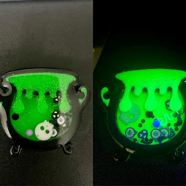 Witch Cauldron Shaker Popsocket™, Glow in the Dark Halloween Shaker ...