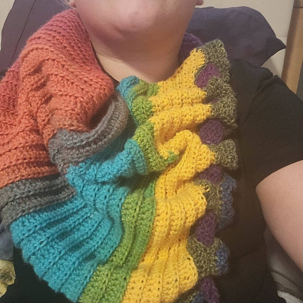 Waterfall Wrap Scarf Pattern | PDF CROCHET PATTERN | Easy Pull Through ...