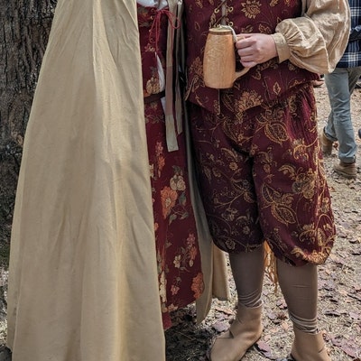 Renaissance Men's Pirate/peasant Weskit Red & Black - Etsy