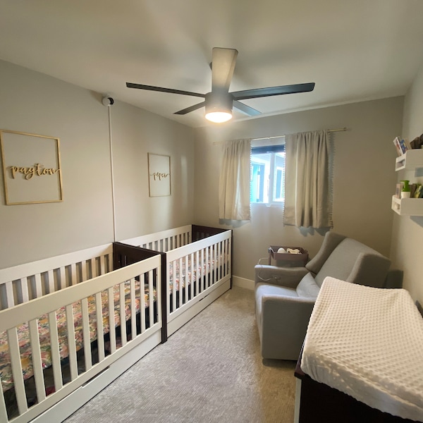 Baby Nursery Sign | Over the Crib Sign | Custom Twins Signs | Name Sign ...