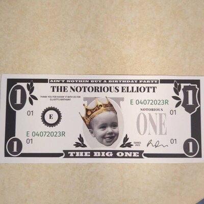 Editable Notorious One Welcome Sign Template, the Big One Decorations ...