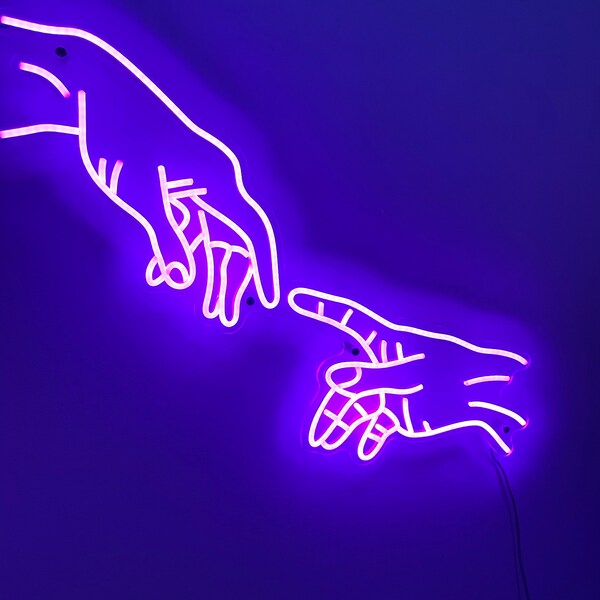 Hands Neon Sign |custom Neon Signs |custom Led Neon Sign |neon Lights ...