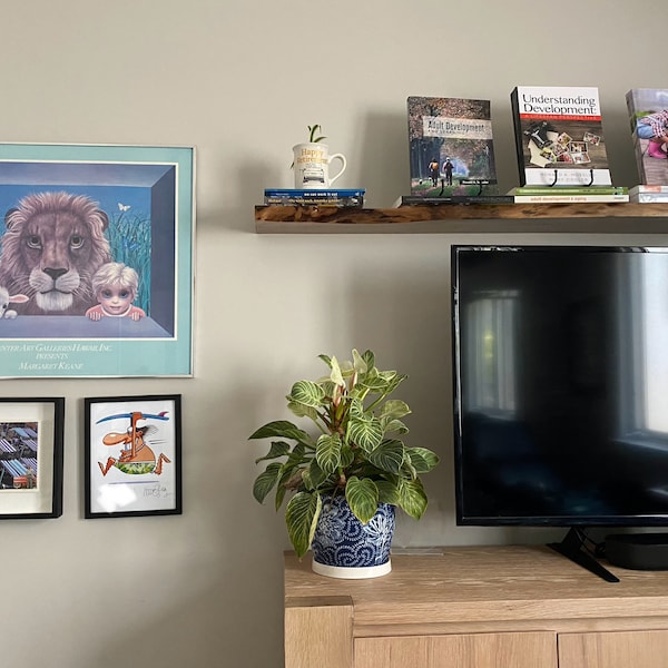 Strong Shelves Steel Bracket Wood Rustic Style Floating Shelf Floating ...