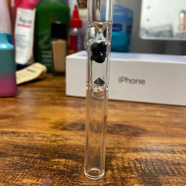 One Hitter Glass Pipe, Unique With Diamond One Hitter Pipes - Etsy