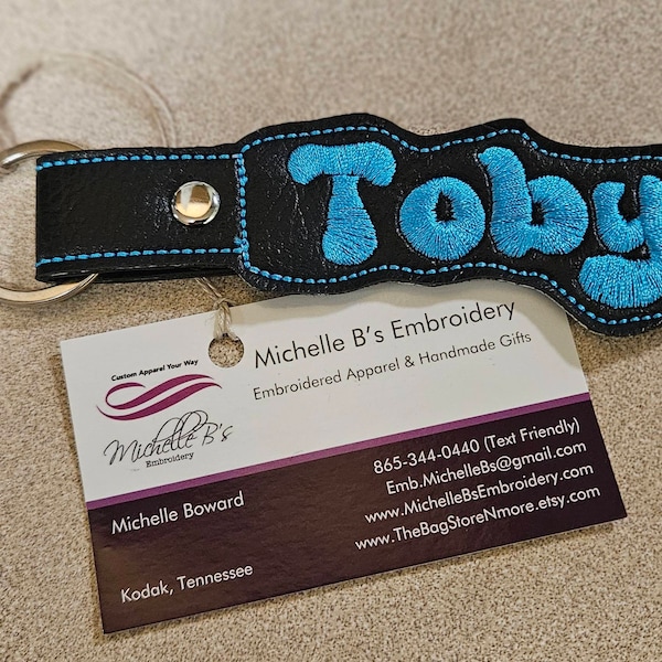 Keychain Personalized Customized Handmade Embroidered, Luggage or ...