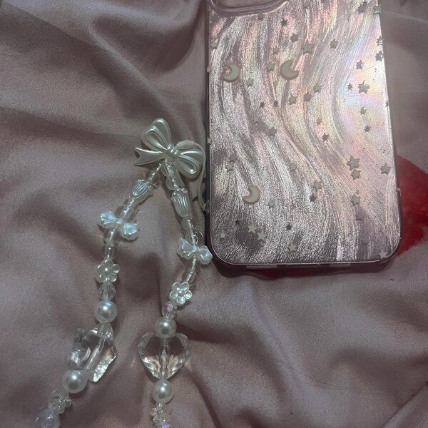 Flower Phone Charm- Cute 3D Keychains Transparent Jelly Aesthetic Gift ...