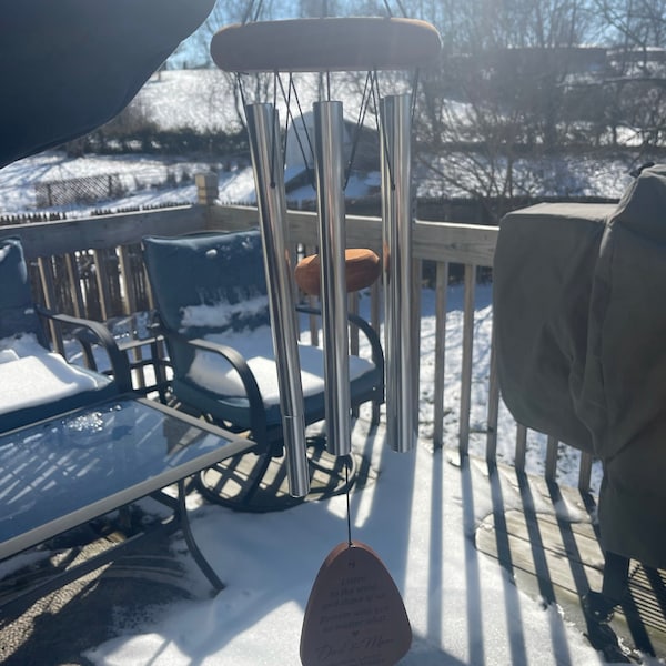 Memorial Wind Chime | Listen to the Wind and Think of Me | Sympathy ...