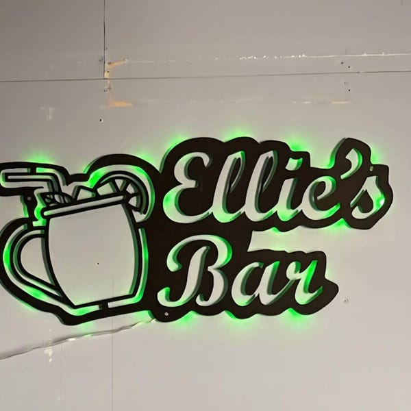 Custom LED Logo Sign / Light up Custom Logo Metal Sign / Choose Your ...