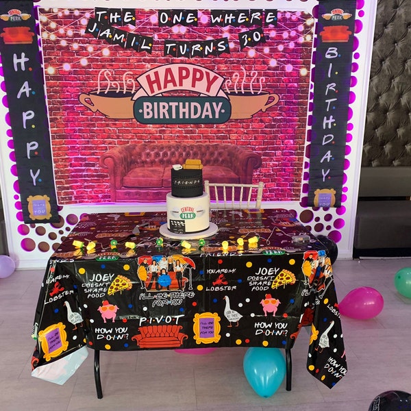 Personalized Friends Birthday Banner, the One Where Banner, Tv Show ...