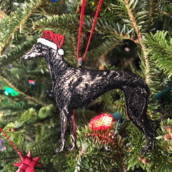 Greyhound Christmas Ornament, Dog Ornaments, Greyhound Memorial, Pet ...