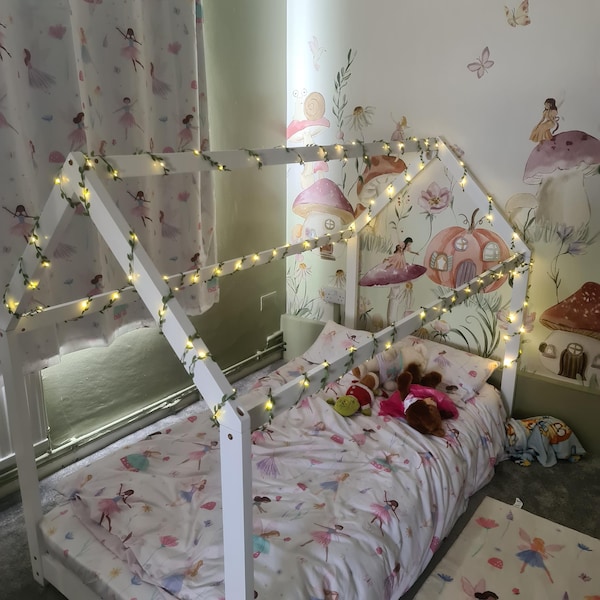 Black Leaf Fairy Lights - Gothic Wedding Table Decor Garland - Dark ...