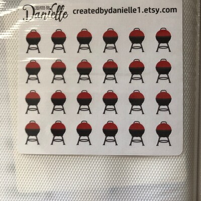 Grill Stickers BBQ Stickers Grilling Planner Sticker Cook - Etsy