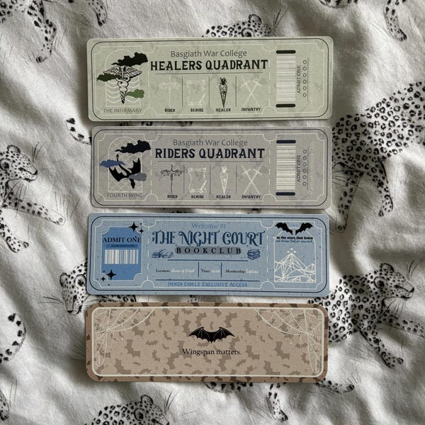 Fourth Wing Inspired Bookmarks | Riders Quadrant | Scribe Quadrant ...