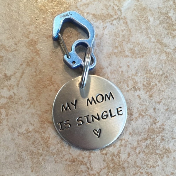 LARGE Dog Tag Nickel Silver - Personalized Handstamped Pet Tag - Custom ...