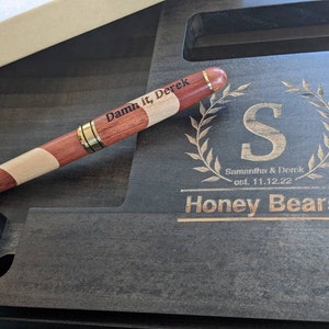 PERSONALIZED Exotic NATURAL Wood Pen, Engraved Wooden Pens, Rosewood ...