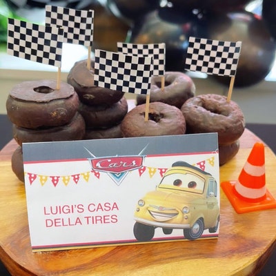 Disney Cars Food Tents Chalkboard Set 2 Cars Food Labels Disney Cars ...