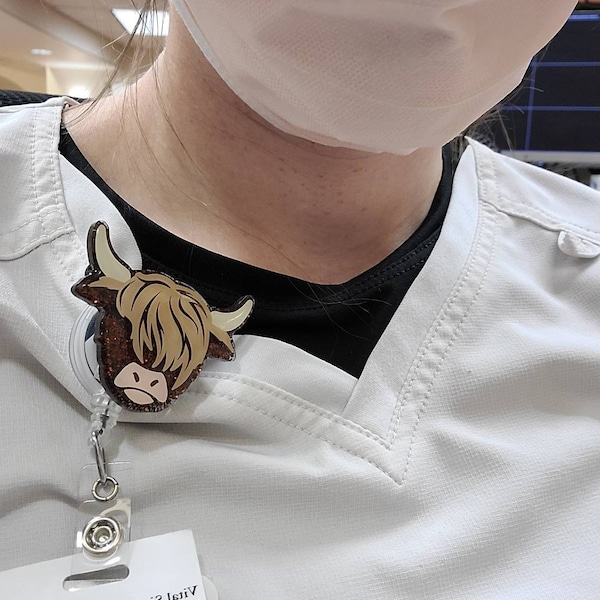 Broke and Boujee Interchangeable Badge Reel Medical ID Tag Badge Holder ...