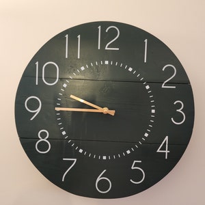 Mini Square Clock Clock With Leather Neutral Grey/green 6 Wood Clock ...