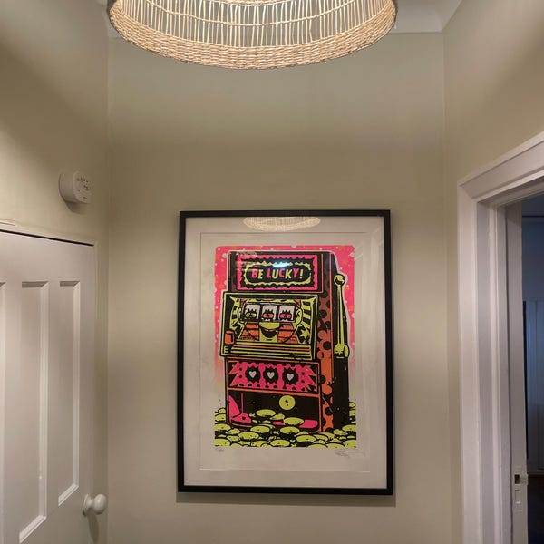 Fantastic & Astounding Gold Leaf, One of a Kind, Screenprint, Hand Made ...