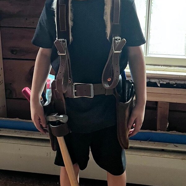 Kids Leather Tool Belt, Children's Tool Bags, Youth Construction Work ...
