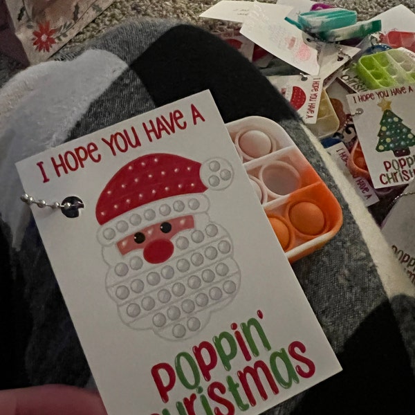 Pop It Tags - Printable - Christmas Gift Tags - Favor Tags - Instant ...