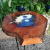 River Table 'PURPLE Haze on Figured Walnut Wood - Etsy