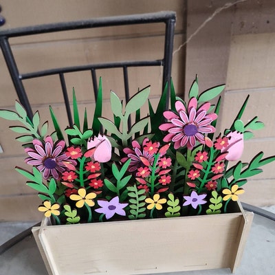 DIY 3D Layered MDF Flower Pot, Make Your Own Flower Pot, Flower Window ...