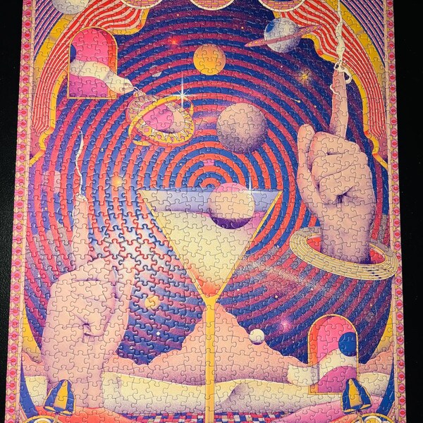 Tiles 1000 Piece Jigsaw Puzzle, Pink Puzzle, Modern Jigsaw Puzzles ...