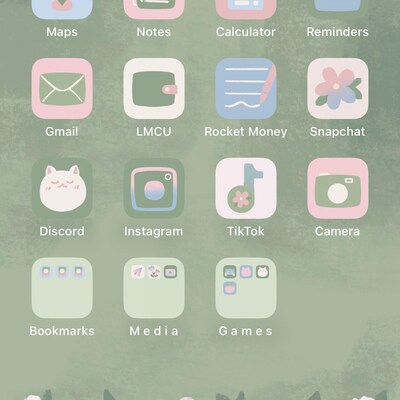 Pink Bloom Phone Theme Ios Phone Theme Icons Pack Widgets Theme Phone ...
