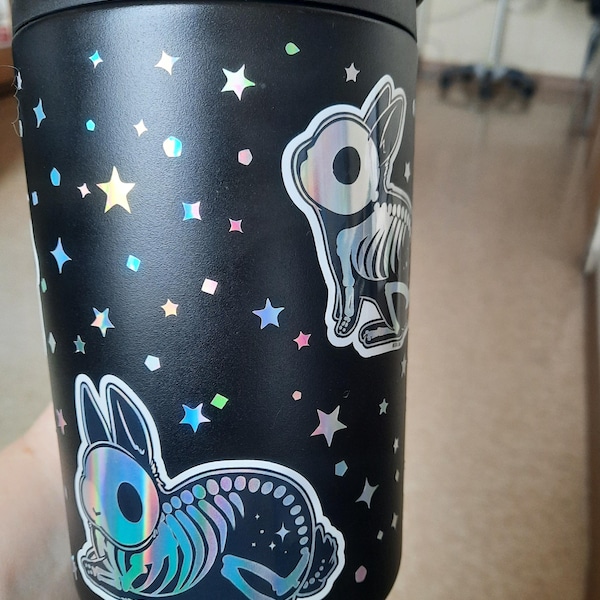 Milky Way Space Bunny Sticker, Holographic Vinyl Sticker, Galaxy ...