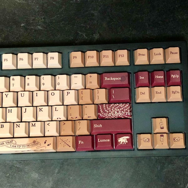 Mischief Managed Keycap Set: PBT Cherry Profile, Mechanical Keyboard - Etsy