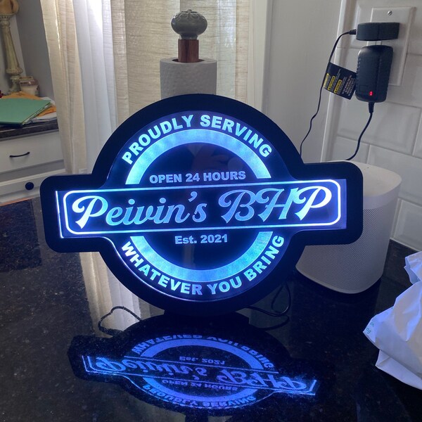 Custom Open Bar Led Wall Sign Neon Like - Color Changing Remote Control ...