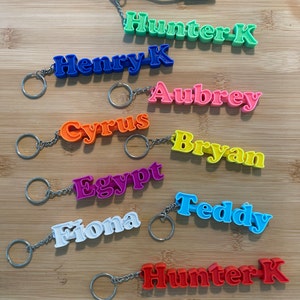 Personalized Custom Name Tag Keychain Keyring Zipper Pull - Etsy