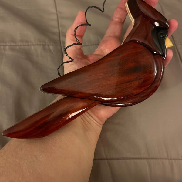 Wooden Intarsia Female Cardinal - Etsy